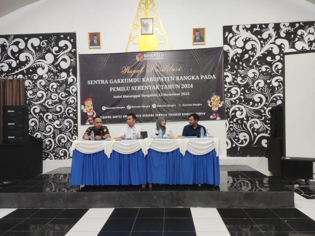 Persiapan Pemilu Serentak Tahun 2024, Di Gelar Rapat Fasilitasi Sentra Gakkumdu Kabupaten Bangka ...